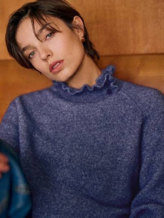Sezane | Sweaters | Nwt Carlota Jumper Twilight Blue | Poshmark